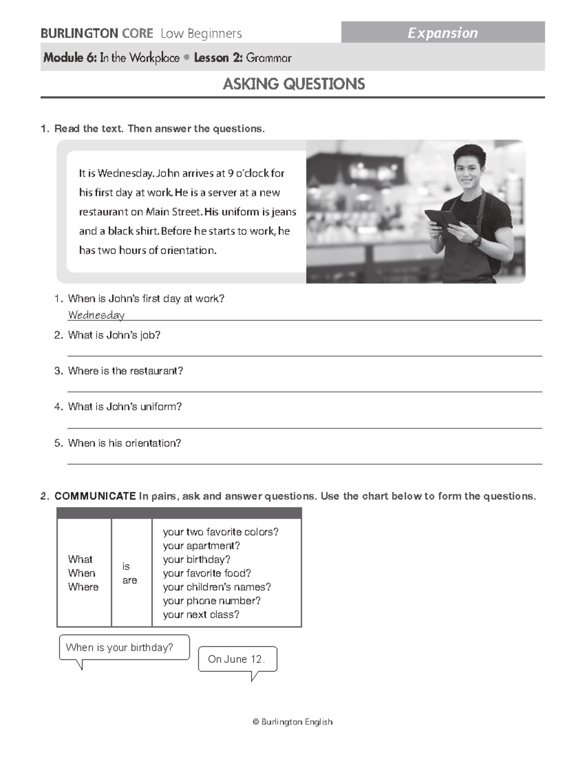 WS CLB M06 L02 Expansion - © Burlington English BURLINGTON CORE Low ...