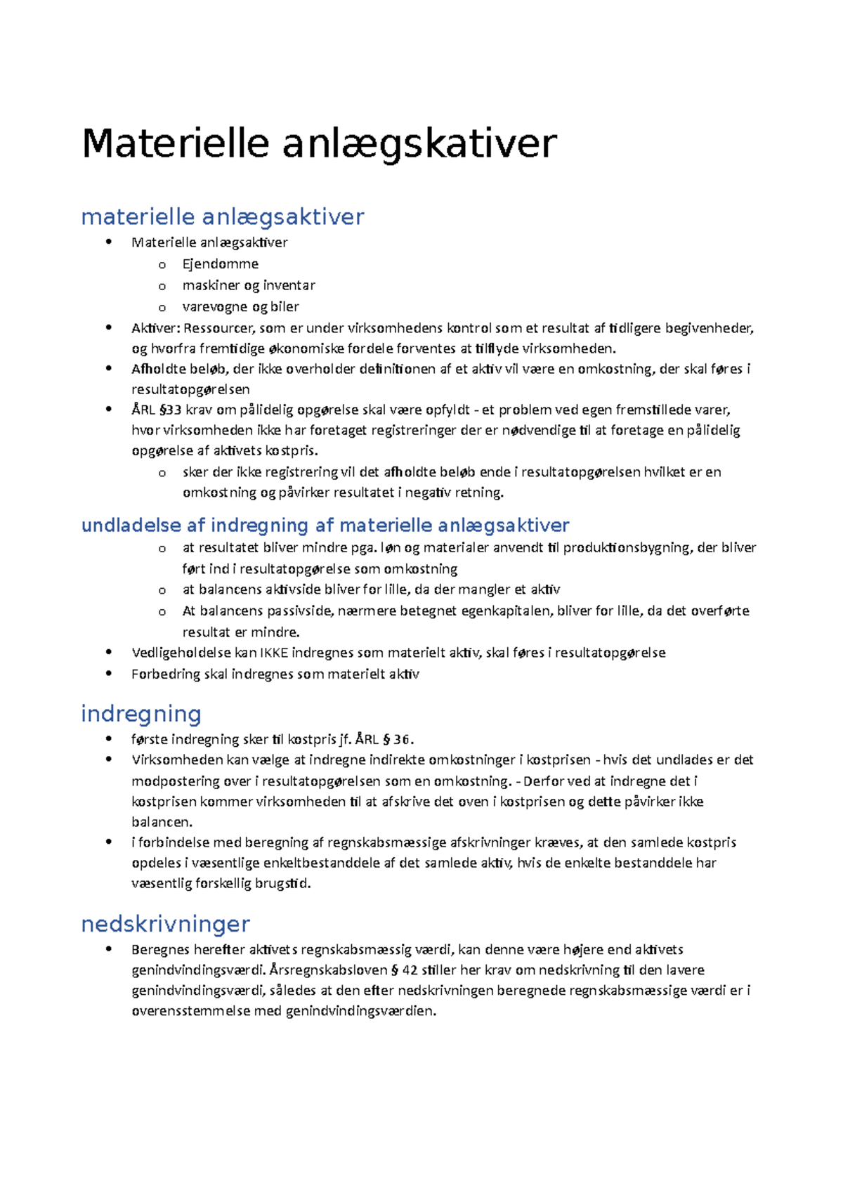 Materielle anlægskativer - Materielle anlægskativer materielle ...