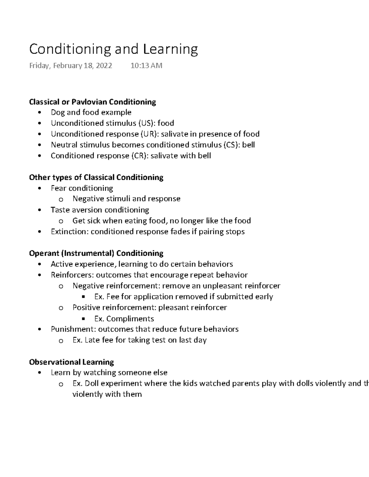 Conditioning and Learning - Classical or Pavlovian Conditioning Dog and ...