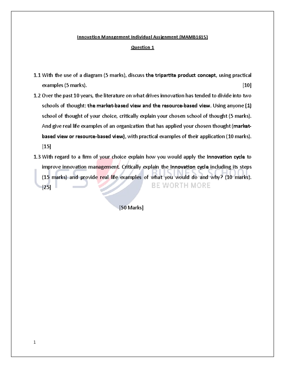 Innovation Management - Individual Assignment MAMB1615 - 1 Innovation ...