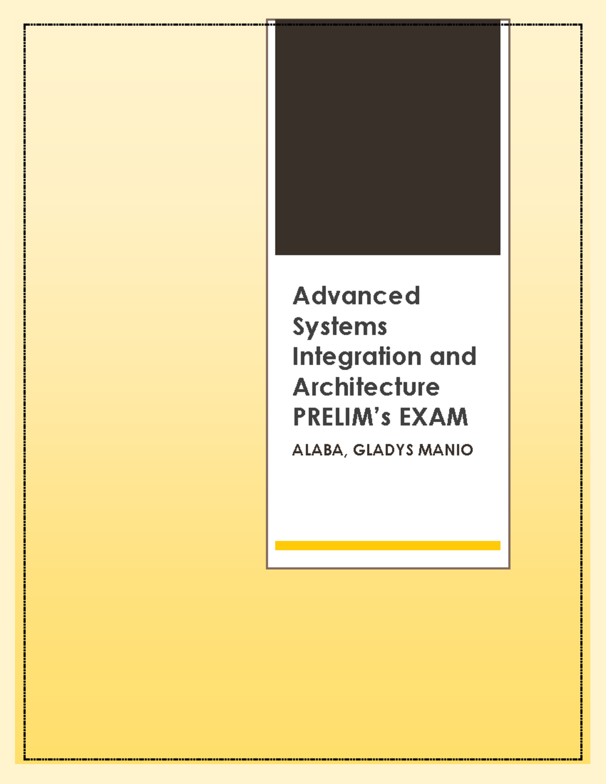 03 Task Performance 1 Prelim Exam - Alaba, Gladys - Advanced Systems Integration and ...