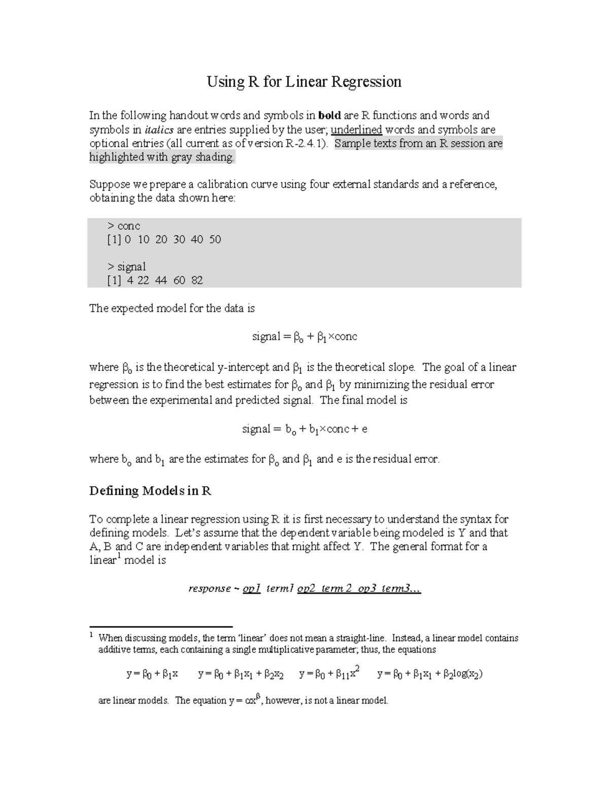 WK 5 SPM 2345 Regression - Using R for Linear Regression In the following handout words and ...