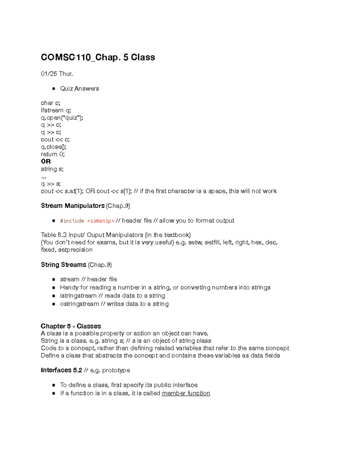 Comsc 110 Chap 5 - Chap. 5 Class - Warning: TT: invalid function id: 11 COMSC110_Chap. 5 Class ...