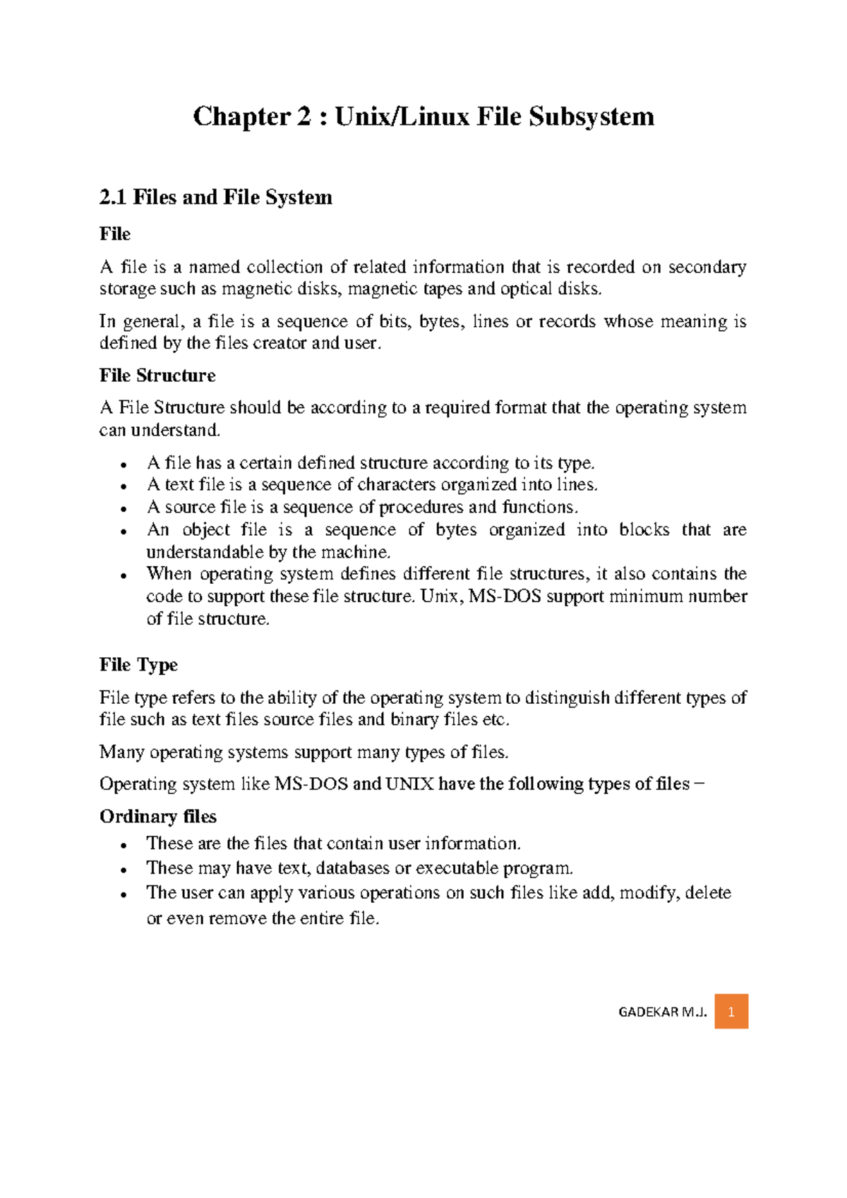 Chapter 2 Unix Linux File Subsystem E0572d383dcd6d7f12f17c081d616ec8 9695