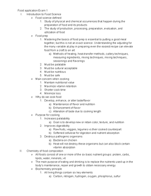 Food Application Exam 2 Material - Food Application Exam 2 Material ...