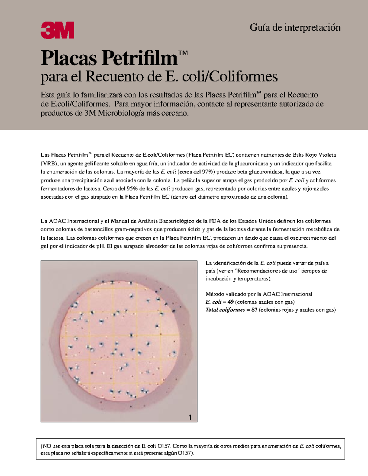 Petrifilm guia coliformes - Microbiología General - UES - Studocu