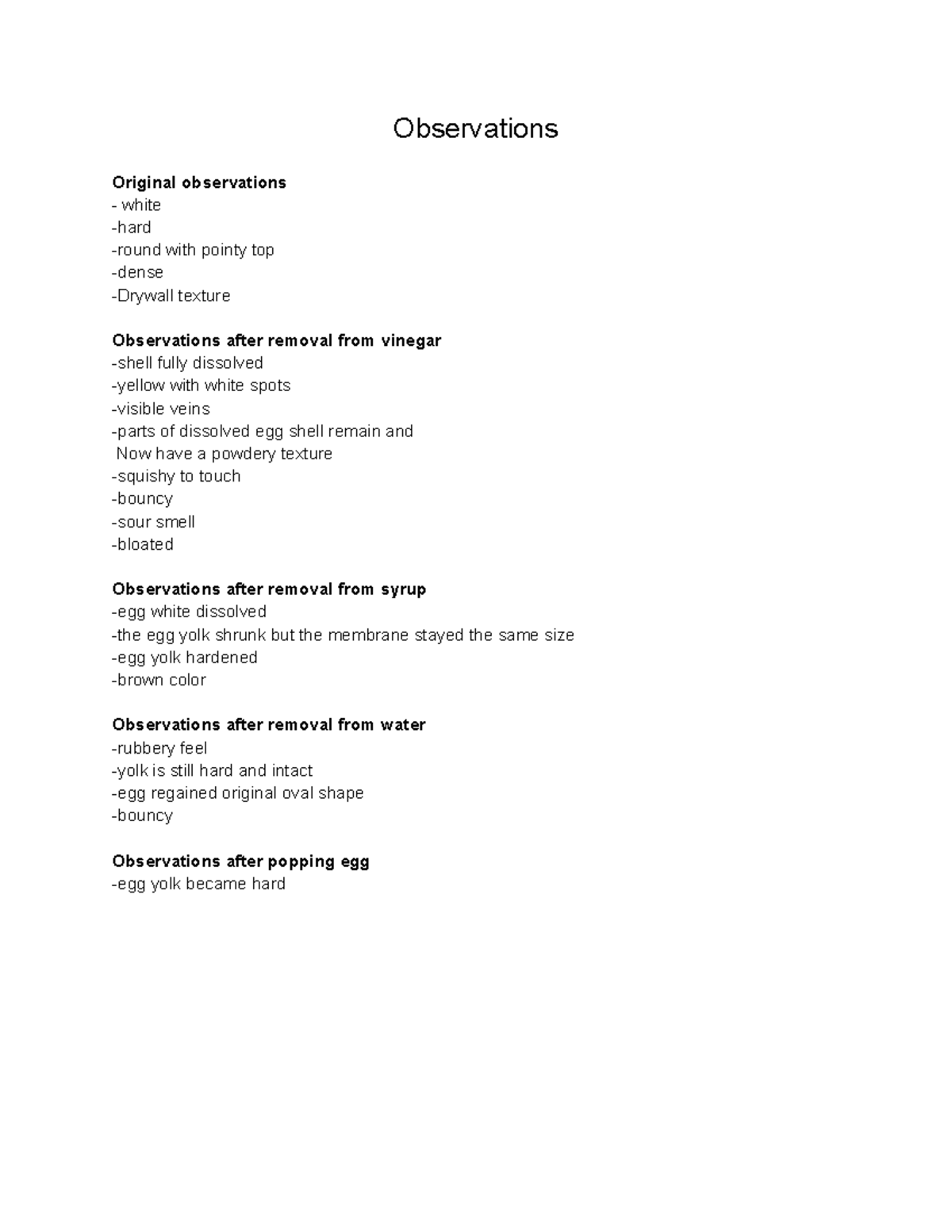 Osmosis lab - for your students it is a fun lab - Observations Original ...