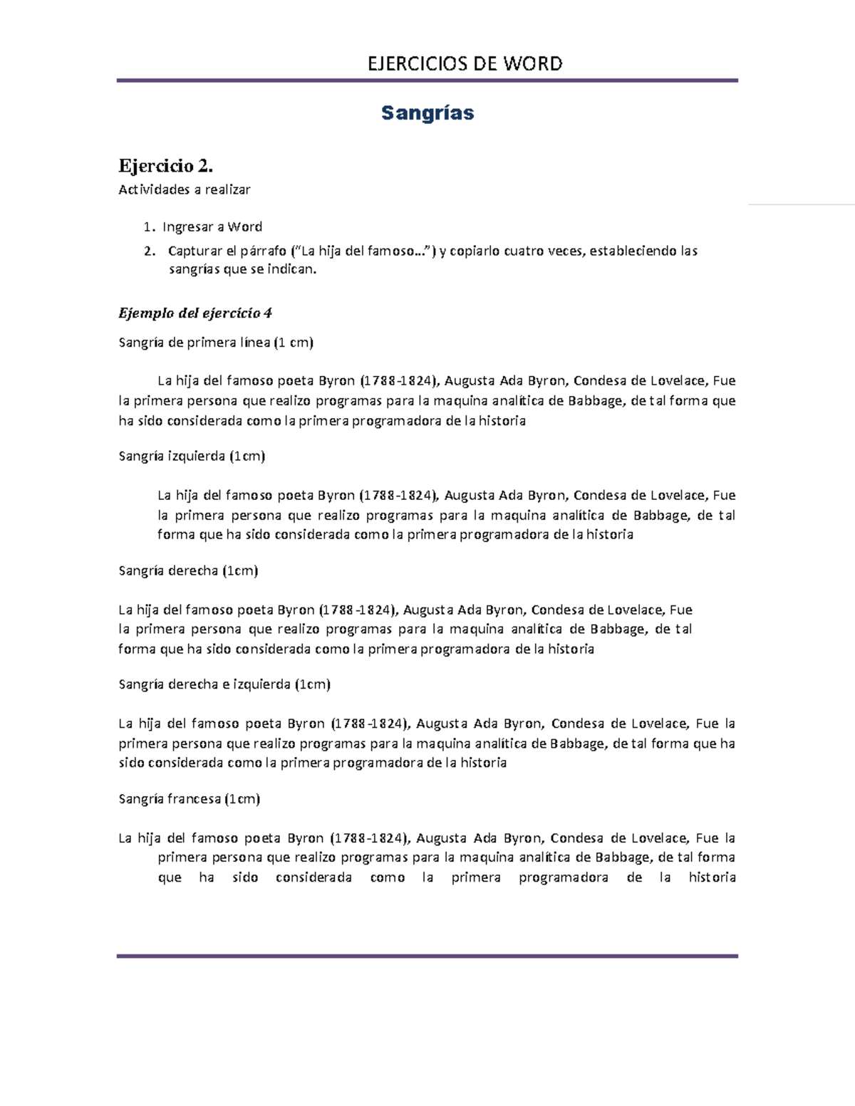 Ejercicios-DE-WORD - Ejercicios de ofimatica - EJERCICIOS DE WORD ...