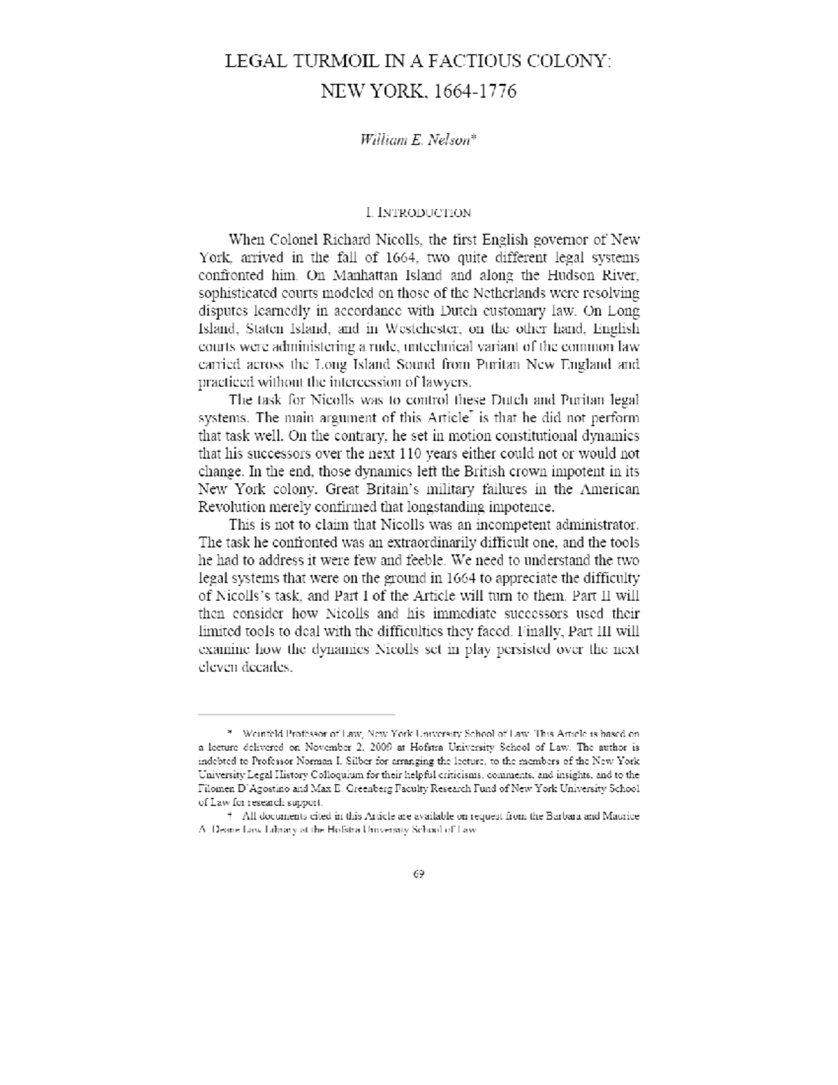 Legal turmoil in a factious colony new york, 1664-1776 - LPRO100 - Studocu