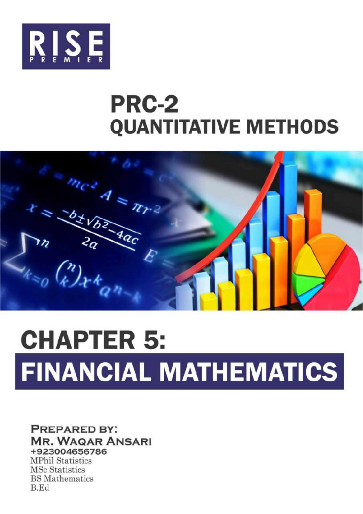 QM Ch#05 Notes (Mr. Waqar Ansari) - PRC 2: QUANTITATIVE METHODS Chapter ...