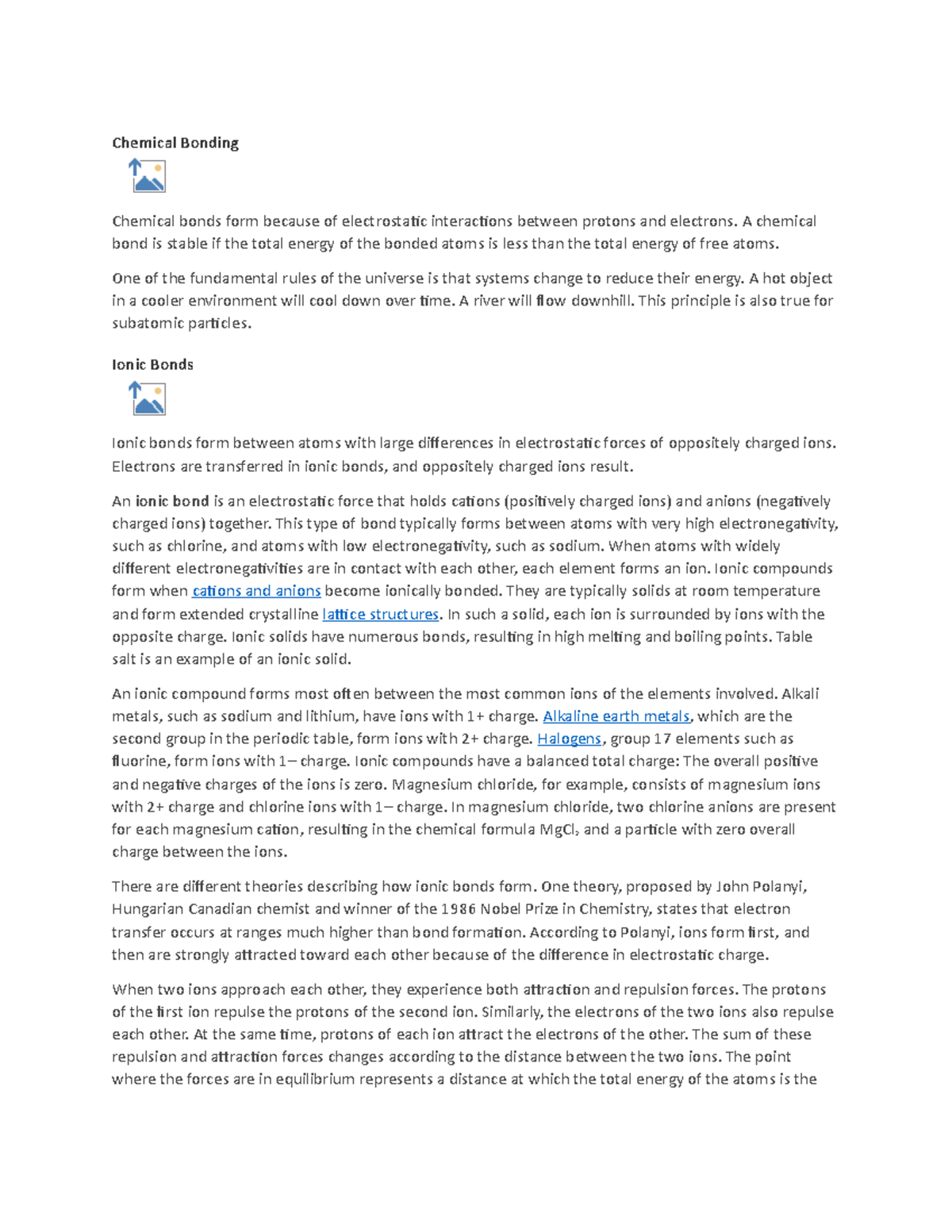Ship 4 - Lecture Notes over the nursing course . - Chemical Bonding ...