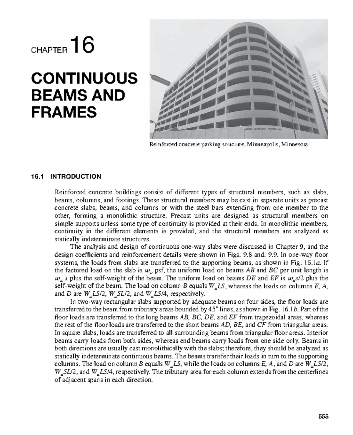 16. Continuous Beams & Frames - CHAPTER 16 CONTINUOUS BEAMS AND FRAMES ...