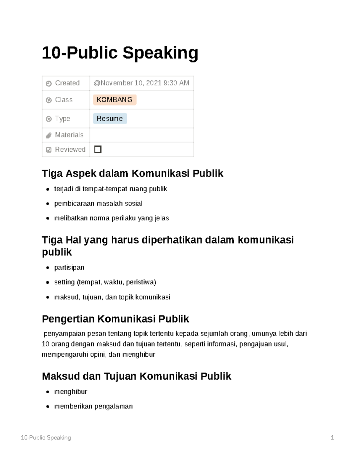 10-Public Speaking - resume komunikasi pembangunan - 10-Public Speaking ...