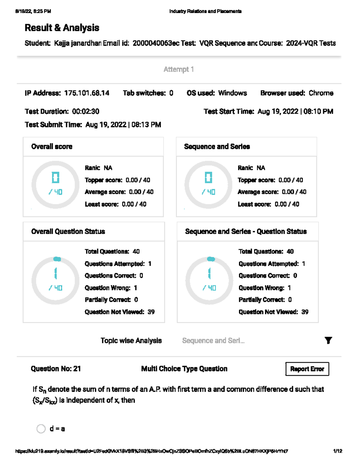 VQR Serquence AND Series TES 16 PART 2 - Mathematics - Studocu