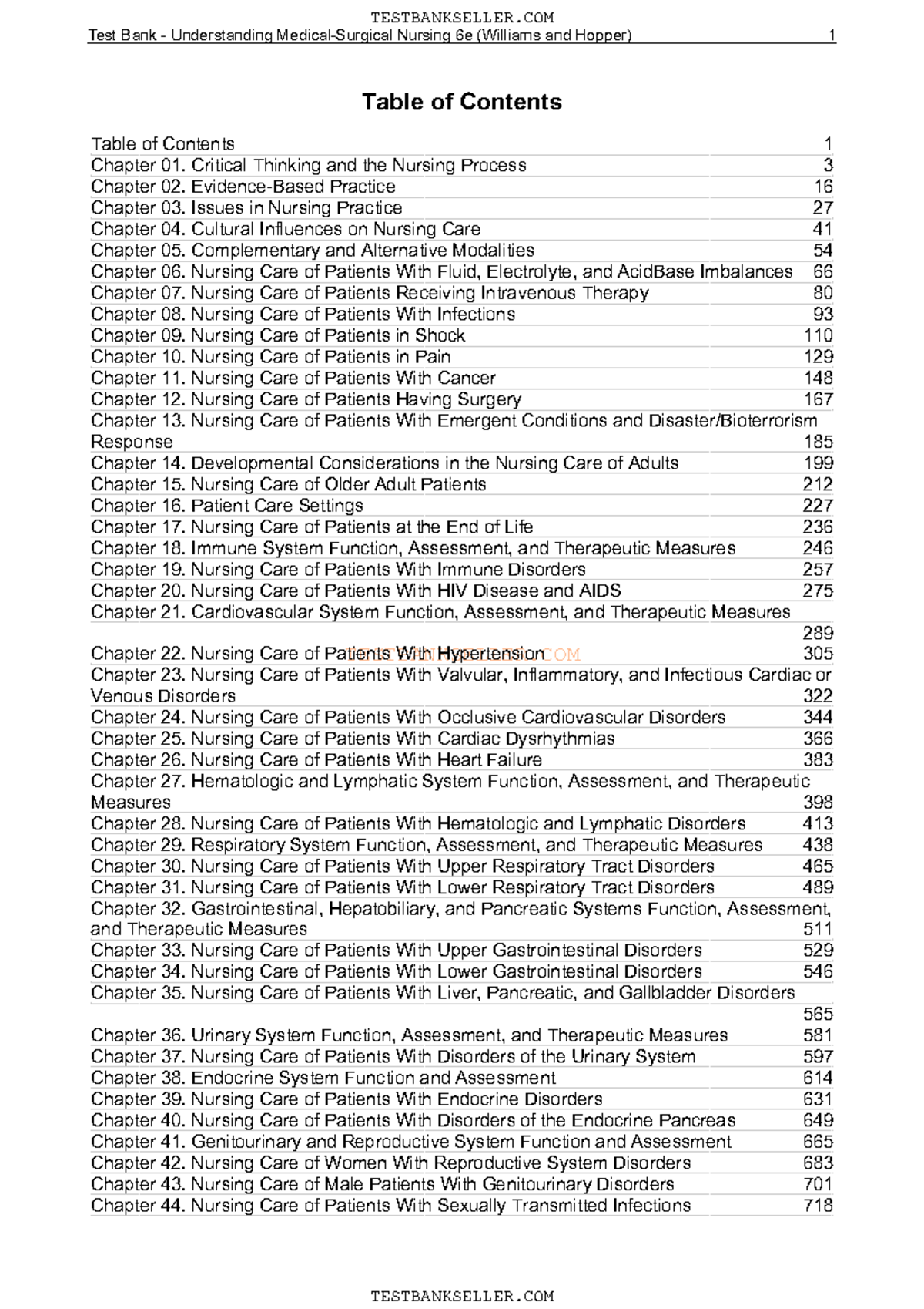 MSN6-Table of Contents - PNV 1676 - MGCCC - Studocu