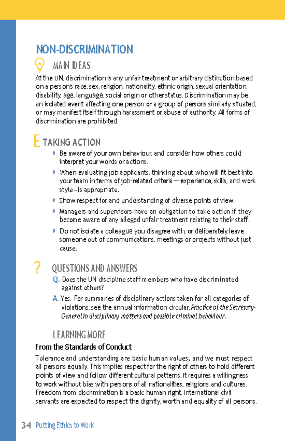 Non-discrimination - Ethics examines the rational justification for our ...