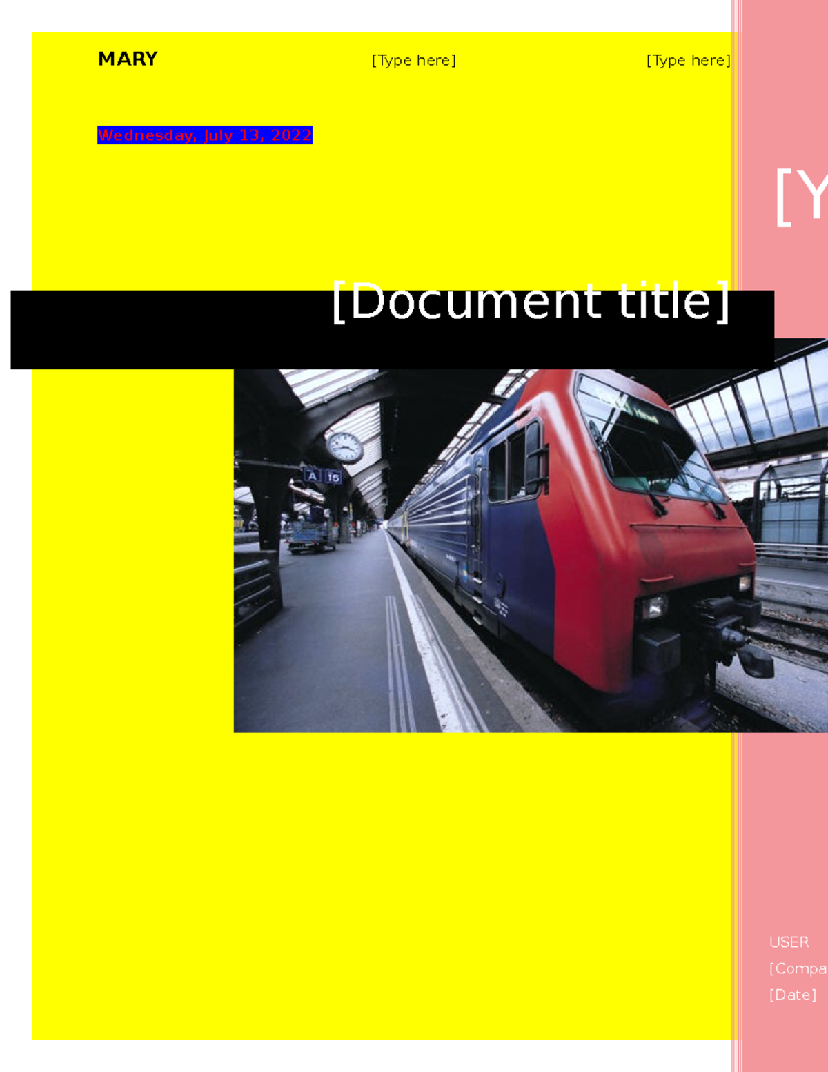 Ferix - MARY [Type here] [Type here] Wednesday, July 13, 2022 [Ye USER ...