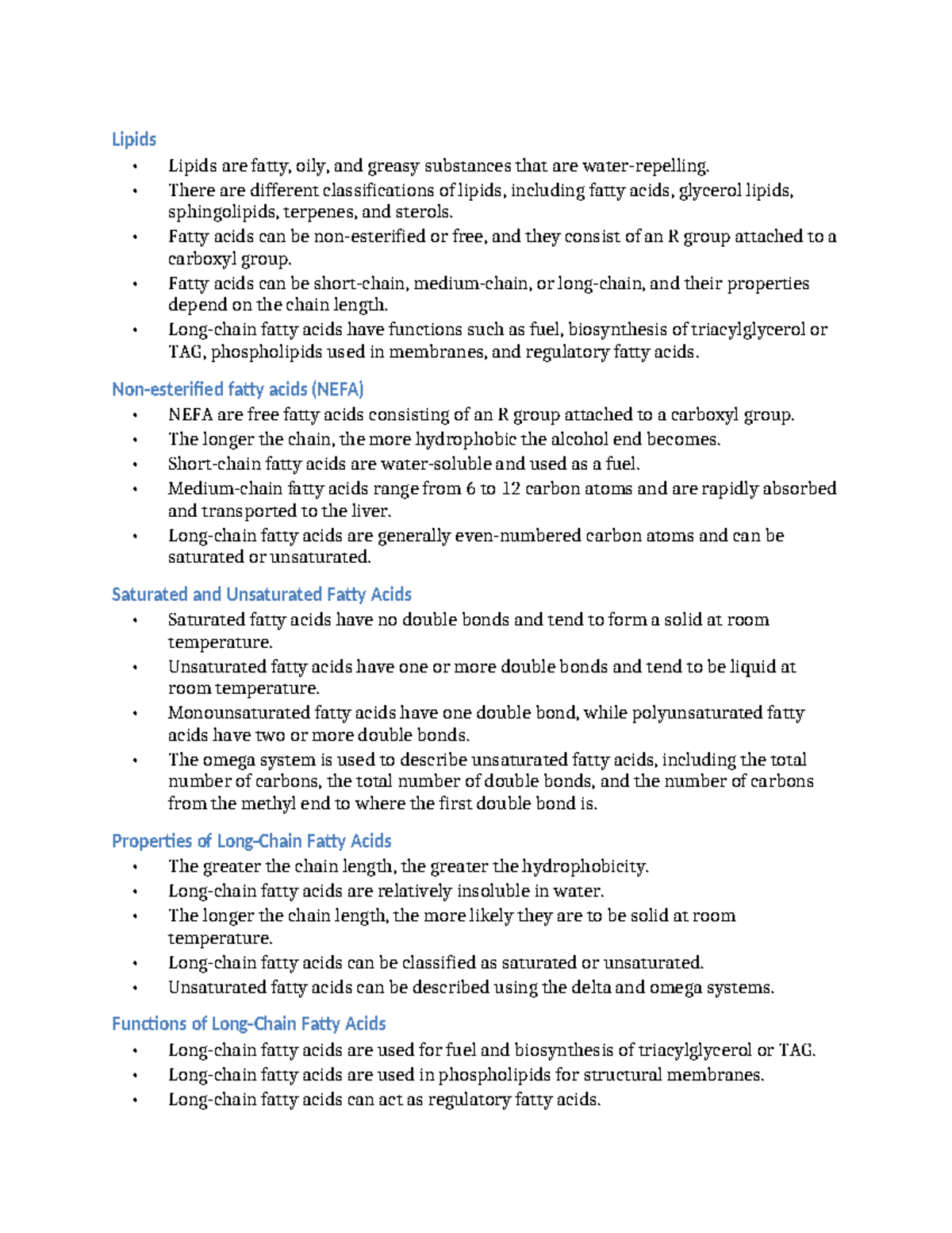 Lipids 1 1716101017 - lecture notes - Lipids - Lipids are fatty, oily ...