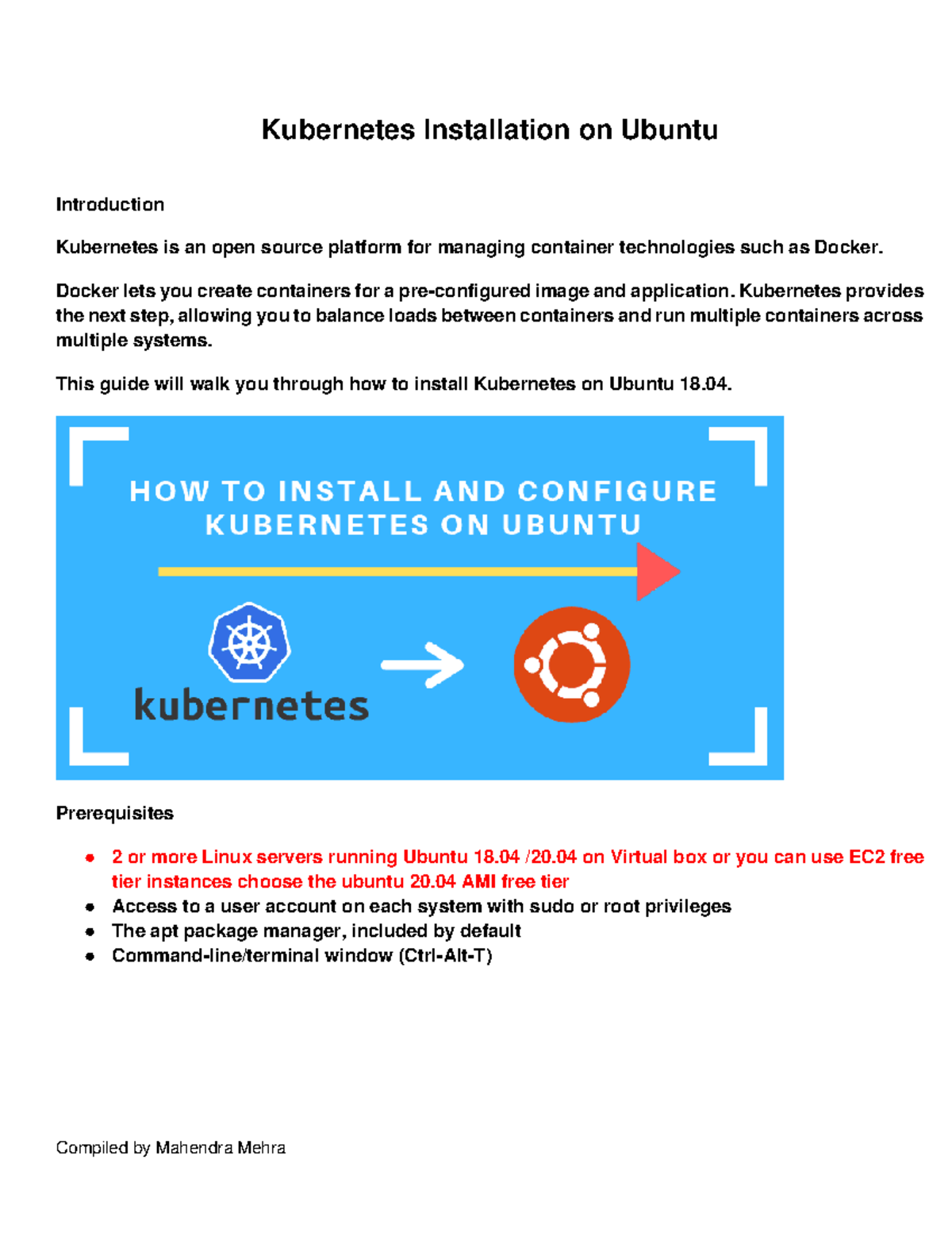 Kubernetes Installation on ubuntu - Kubernetes Installation on Ubuntu ...