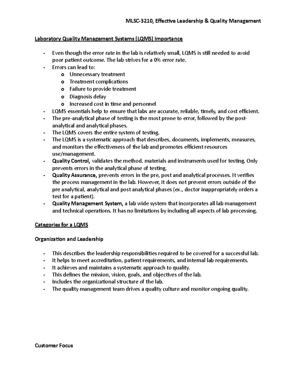 Laboratory Quality System Management & Social Determinants of Health ...