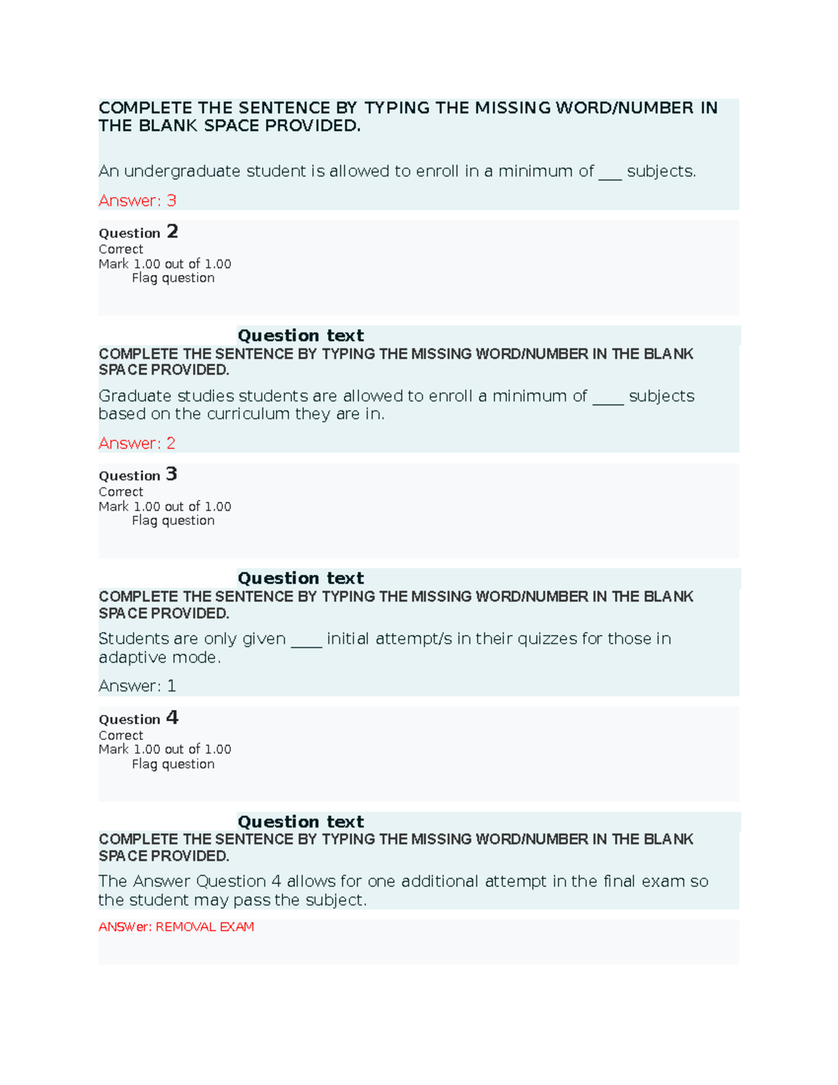 Complete THE Sentence BY Typing THE Missing WORD - COMPLETE THE ...