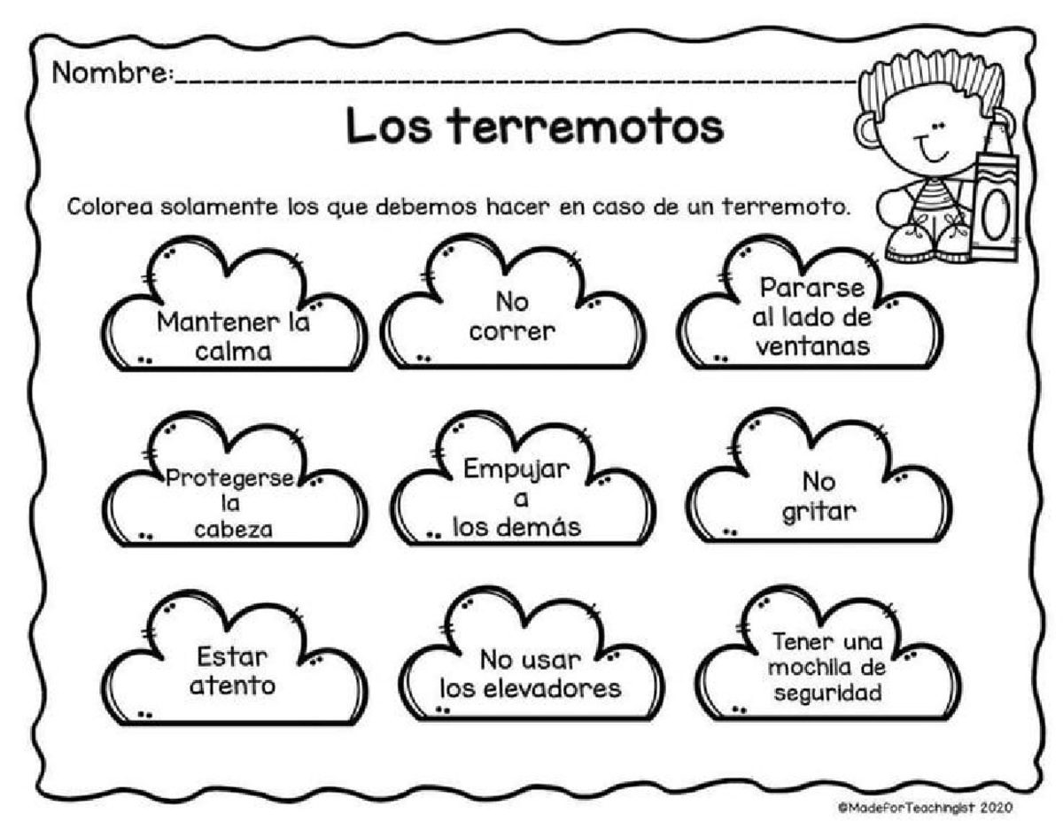Sismo removed - hdhdhdhdh - Nombre: Los terremotos Colorea solamente ...