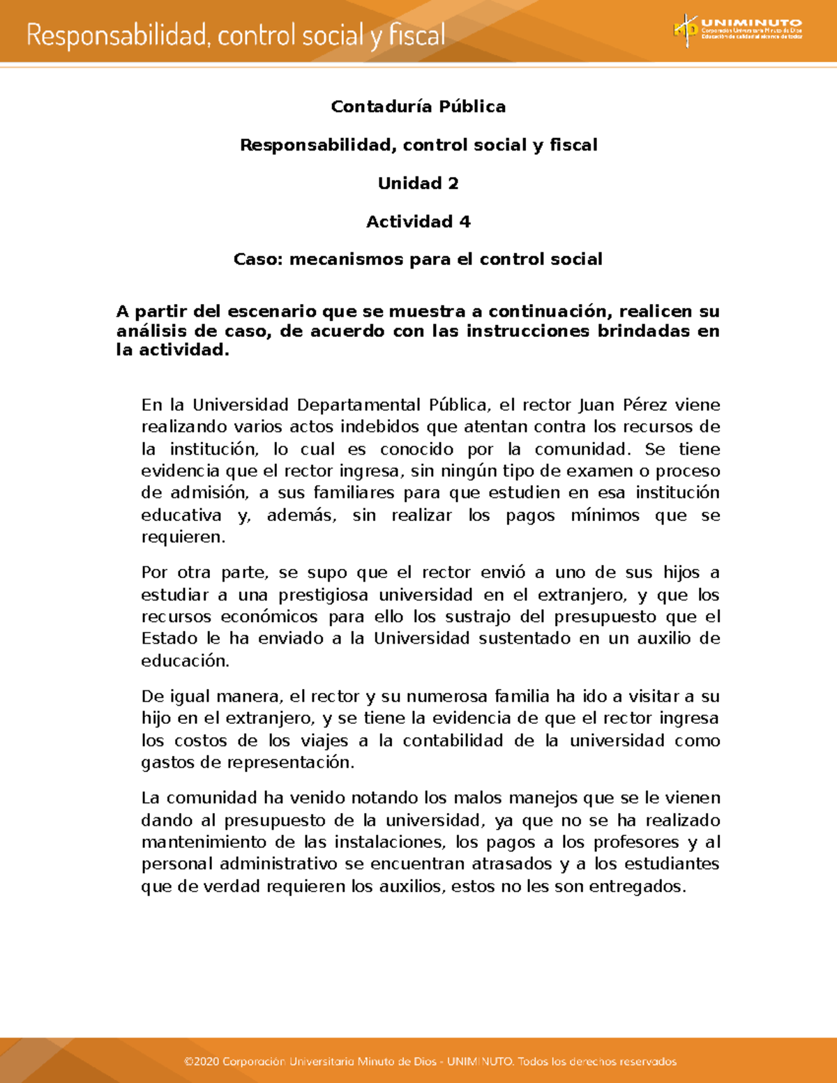 Uni2 act4 cas mec par con soc - Contaduría Pública Responsabilidad, control social y fiscal ...