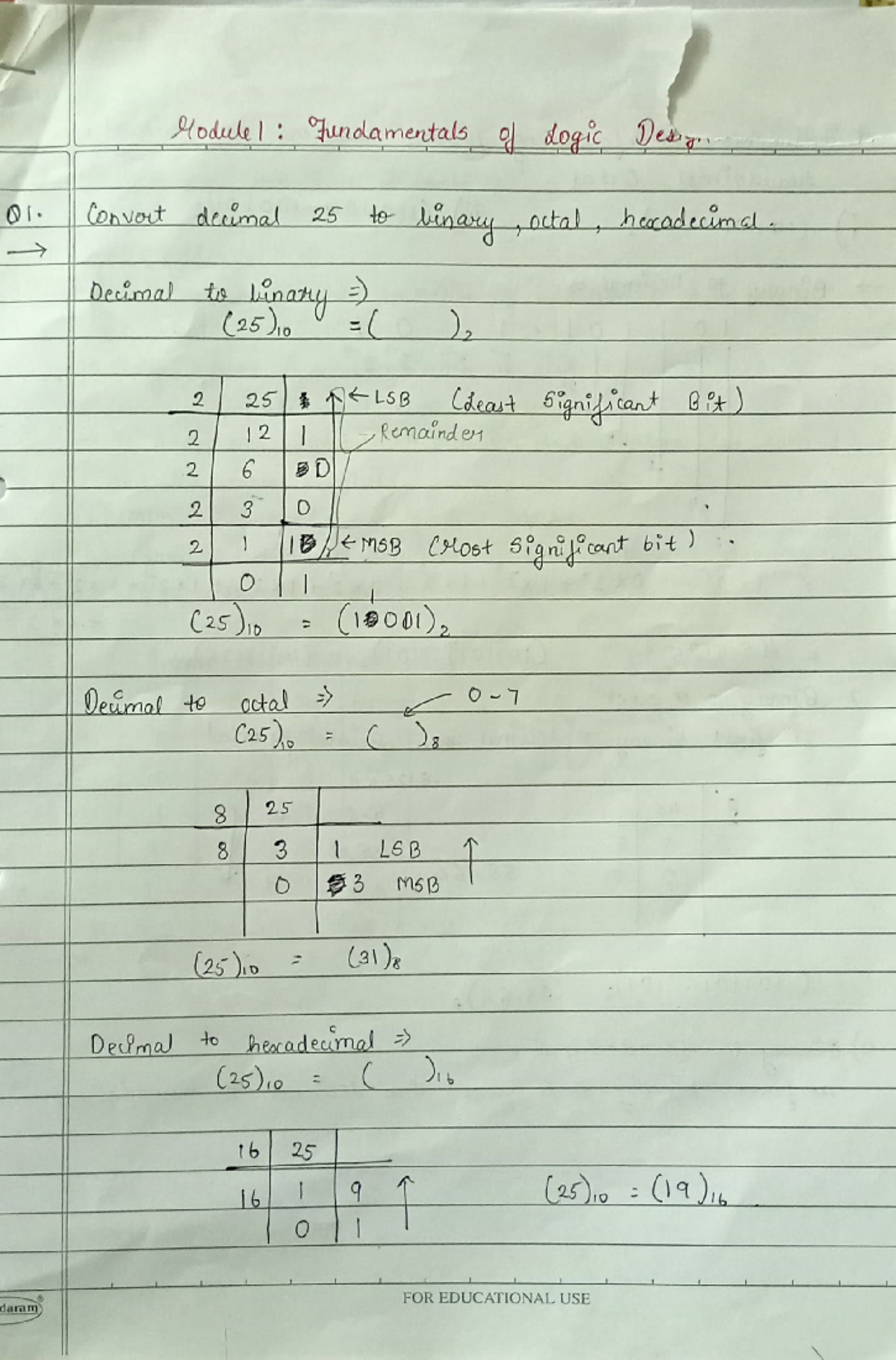 Coa Computer Organization And Architechture Module Fundamentals Of Logic Des 01 Convert