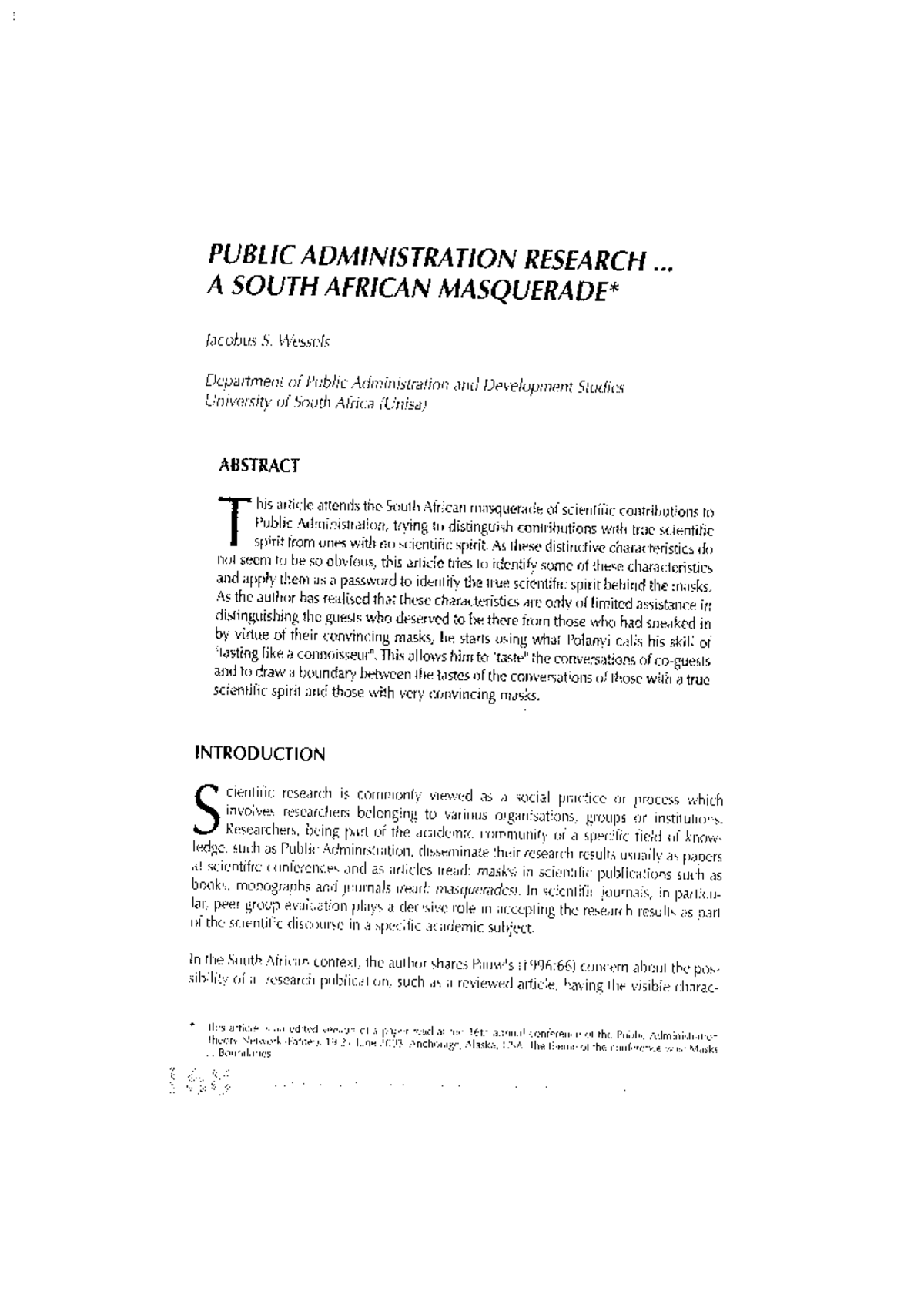 Public Administration Research - 98203 - Studocu