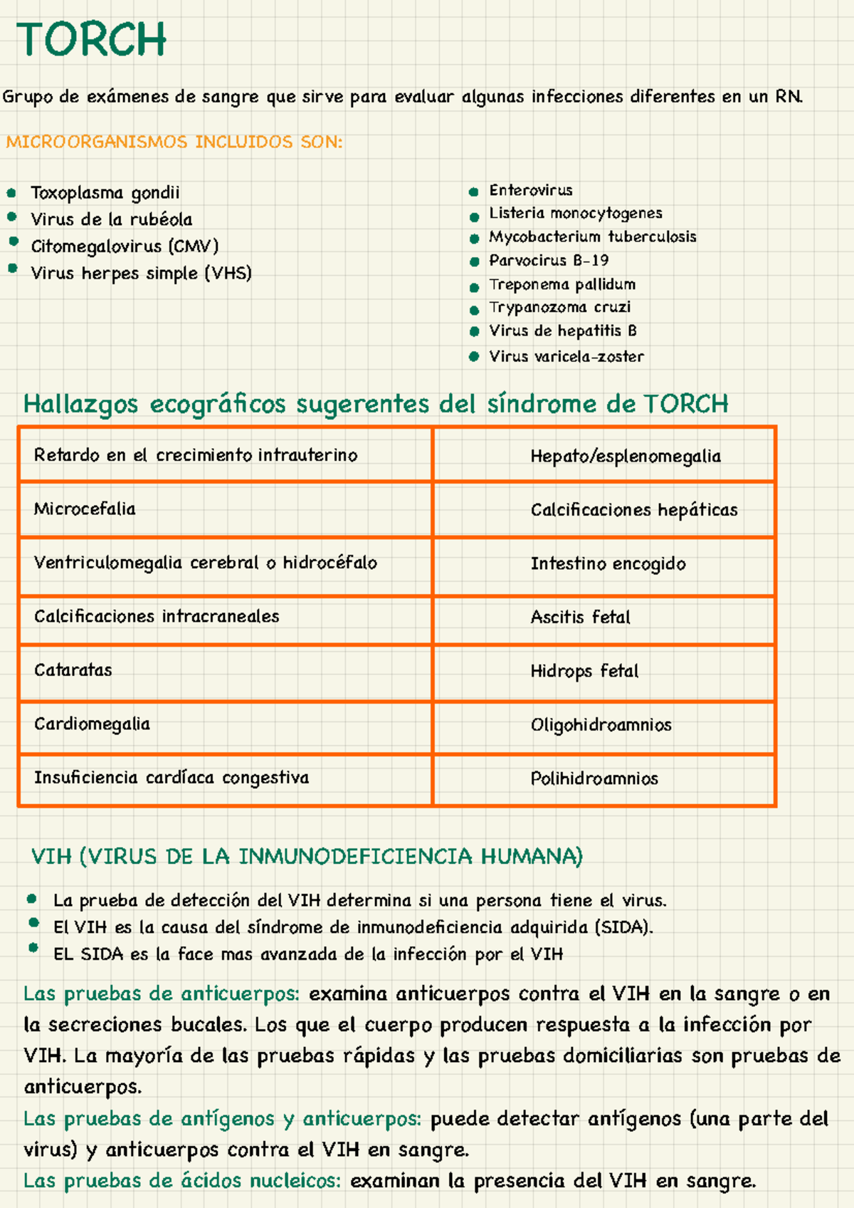 Torch - Apuntes - TORCH Grupo de exámenes de sangre que sirve para ...