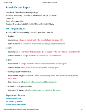 Physio Ex Exercise 3 Activity 5 - PhysioEx Lab Report Exercise 3 ...