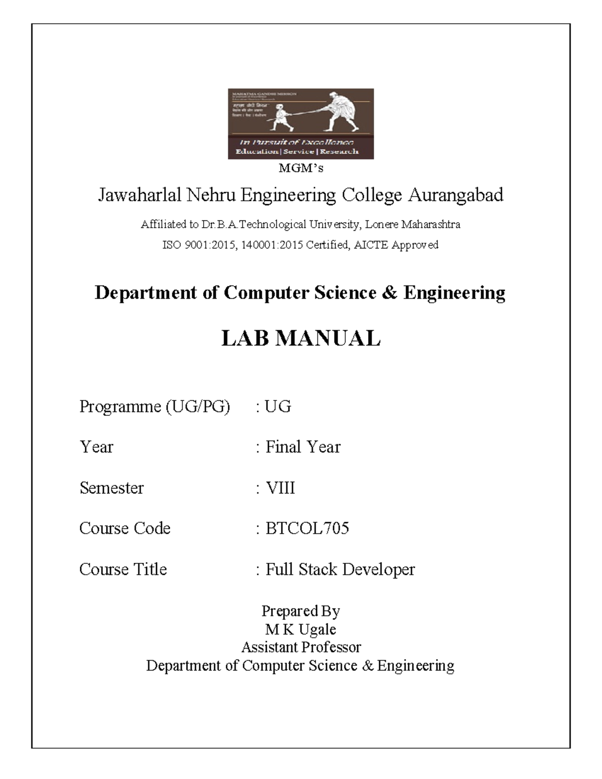 FSD Lab Manual - FSWD LAB - MGM’s Jawaharlal Nehru Engineering College ...