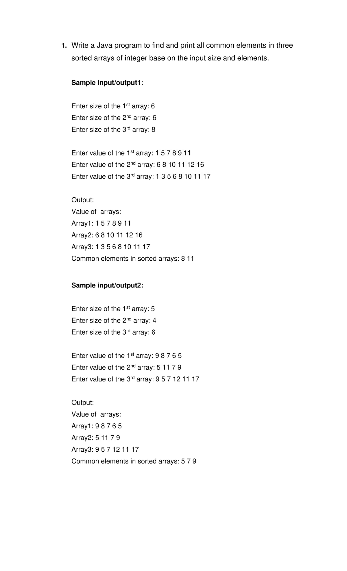 1 Dime Array Lab Activity 1 Write A Java Program To Find And Print