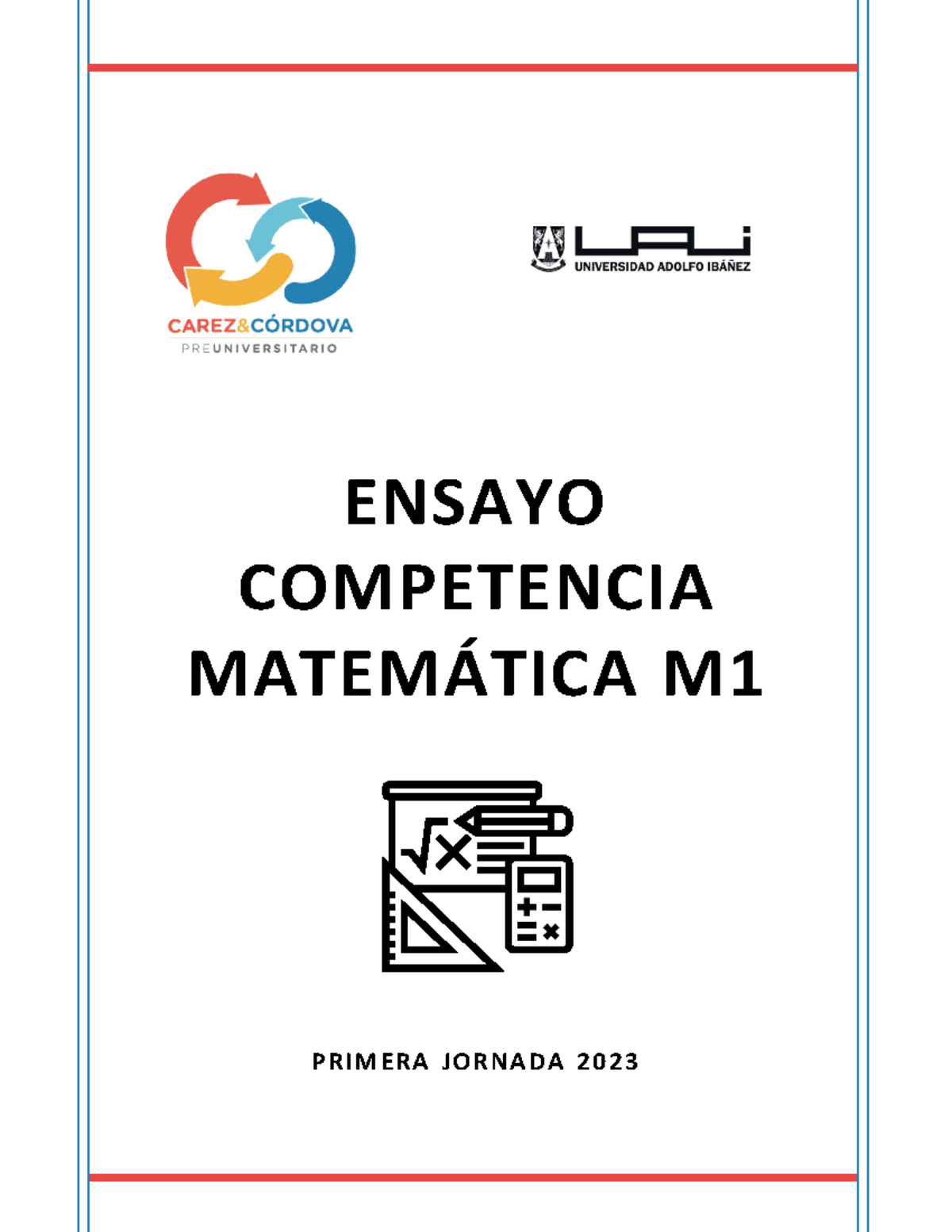Descargable - ensayo paes presencial de competencia matematica M1 ...