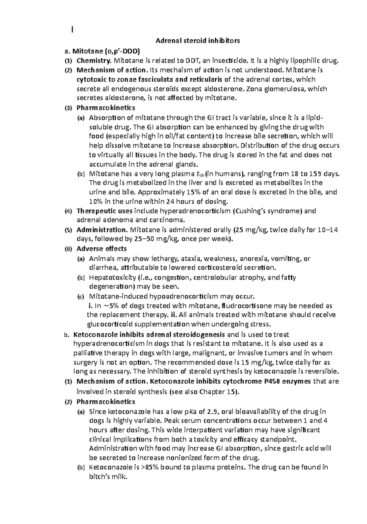 Adrenal steroid inhibitors - Mitotane (o,p’-DDD) (1) Chemistry ...