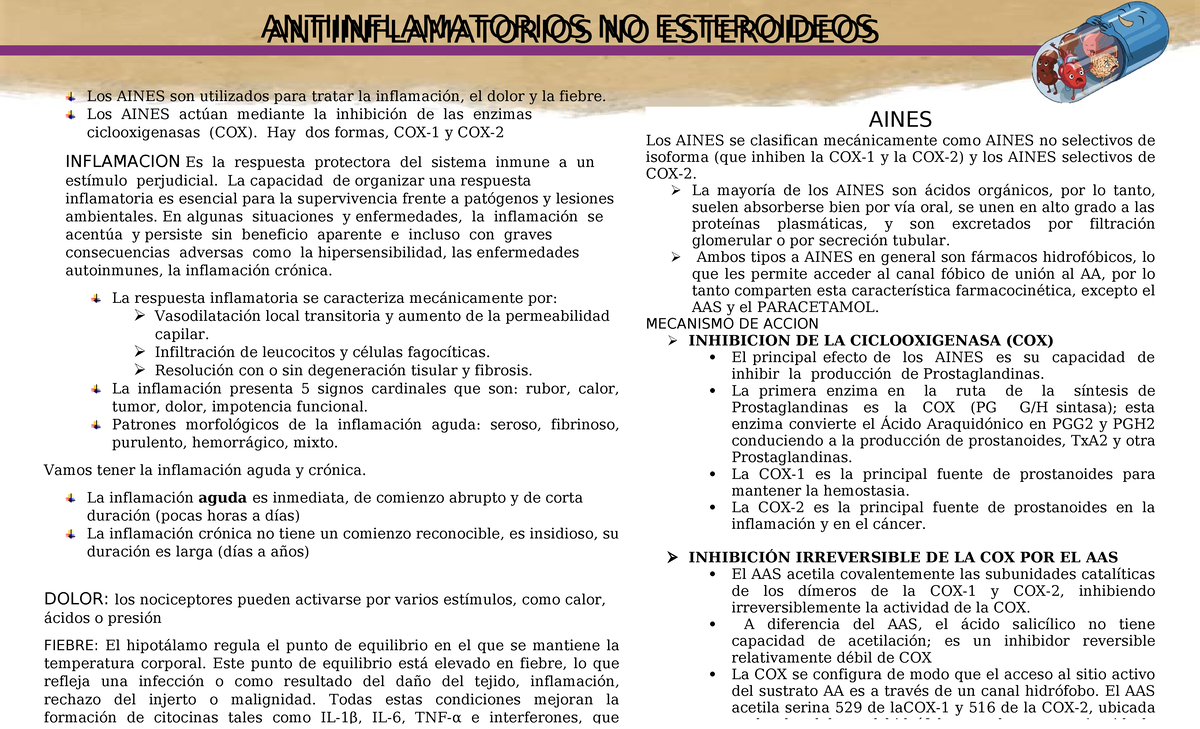 Antiinflamatorios - oooo - ANTIINFLAMATORIOS NO ESTEROIDEOSANTIINFLAMATORIOS NO ESTEROIDEOS ...