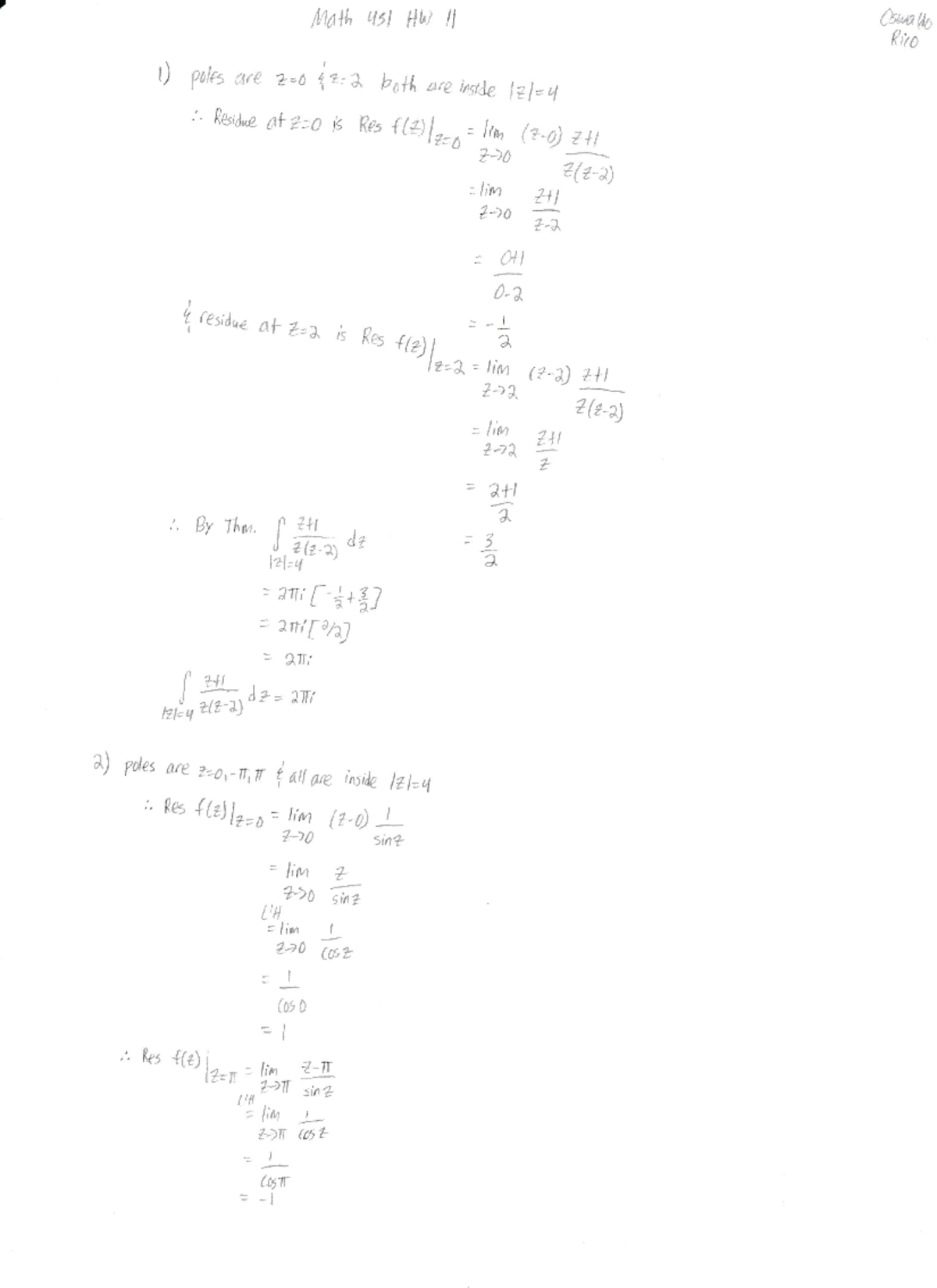 Math 451 Homework 11 - MATH 451 - Studocu