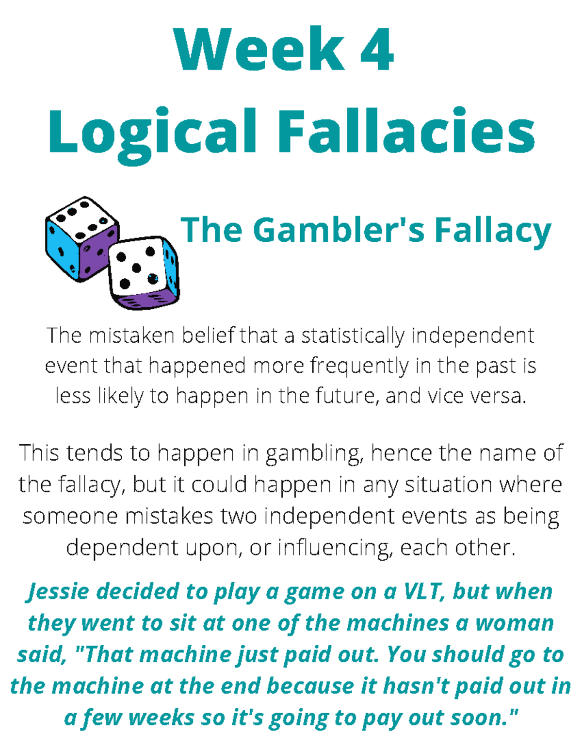 Week 4 Logical Fallacies - PSYC 2480 - U of M - Studocu
