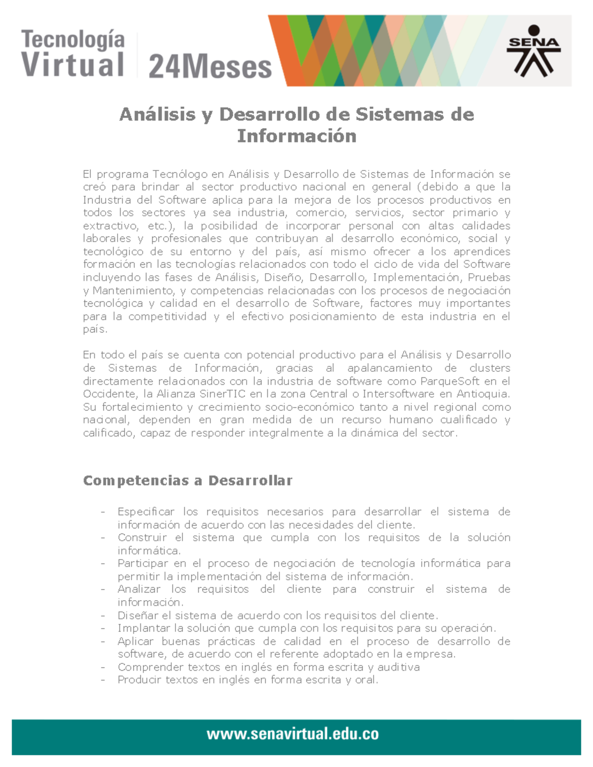 Analisis desarrollo sistemas informacion - Análisis y Desarrollo de ...
