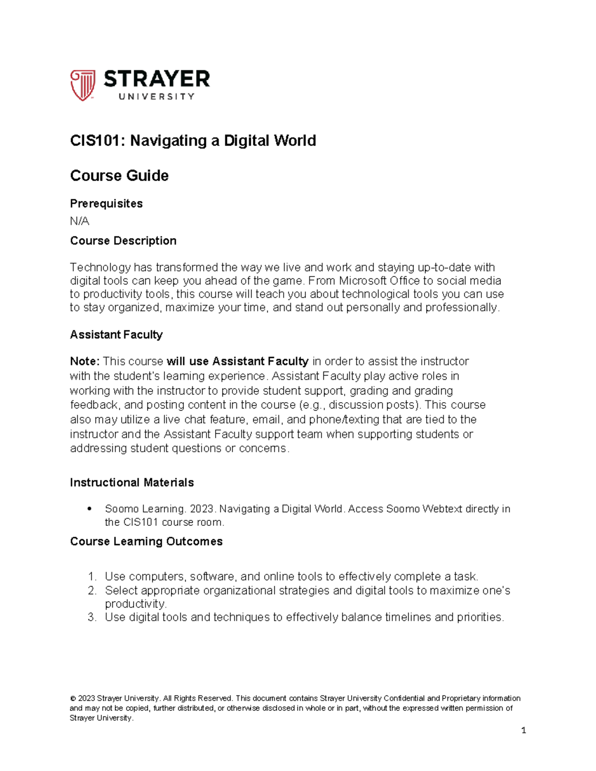CIS101 Course Guide - llllll - CIS101: Navigating a Digital World ...