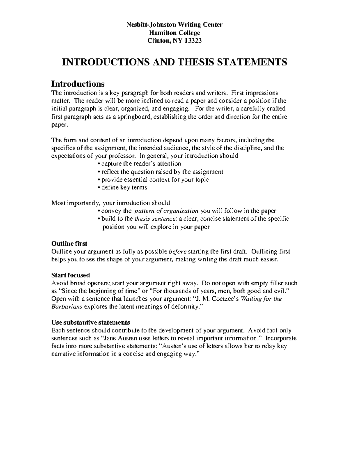 Intros - research methods - Nesbitt-Johnston Writing Center Hamilton ...