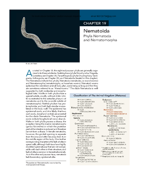The Nematoida Phyla Nematoda and Nematomorpha - CHAPTER 18 The ...
