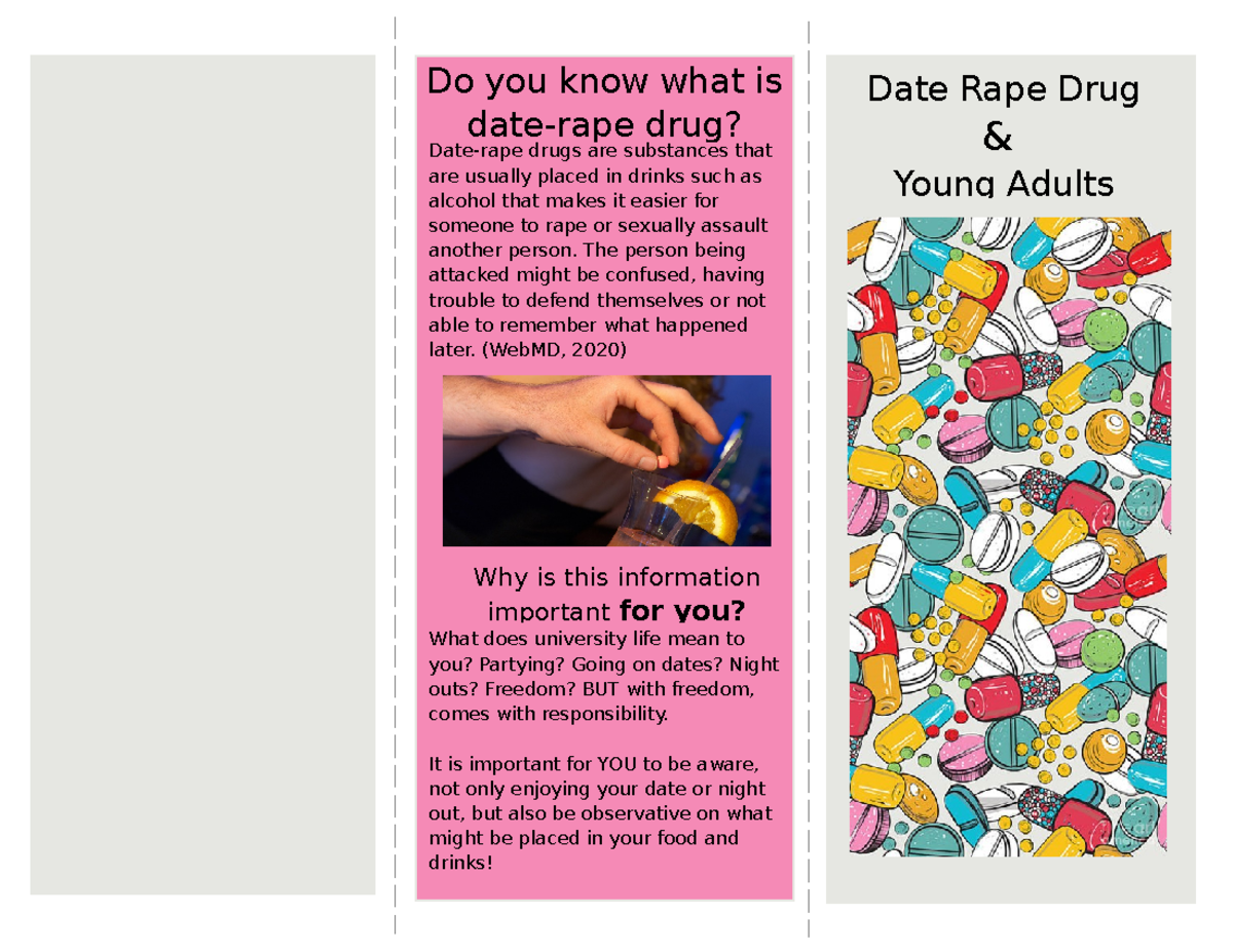 Date Rape Drug Booklet 2021 - BRD202 - Murdoch - Studocu