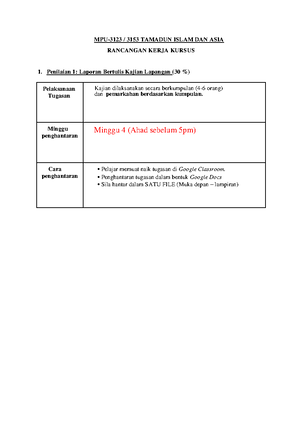 MPU-3123 Assignment Declaration FORM 202209 - All students’ works submitted for assessment must ...