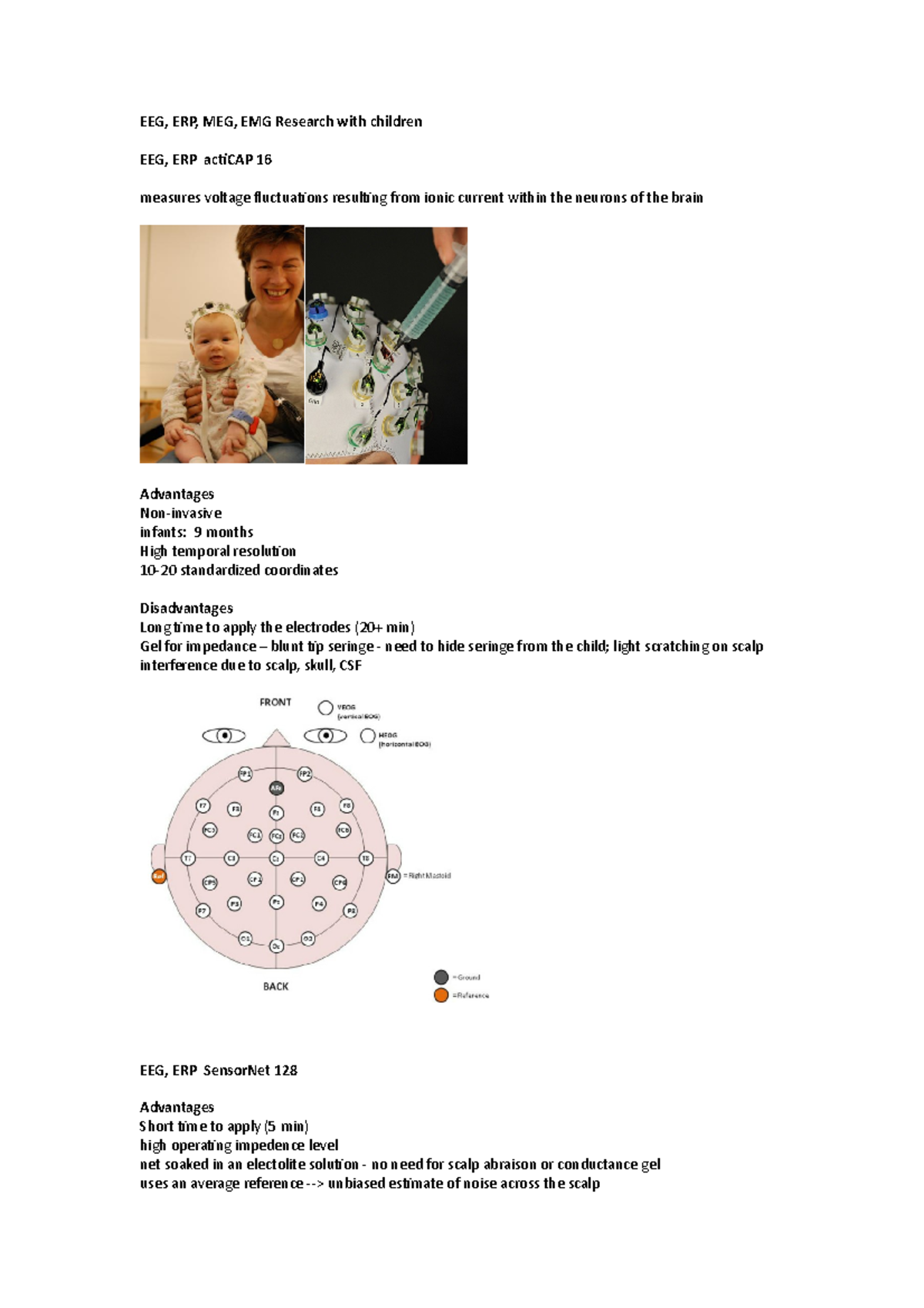 EEG notes - College-aantekeningen 1 - EEG, ERP, MEG, EMG Research with ...