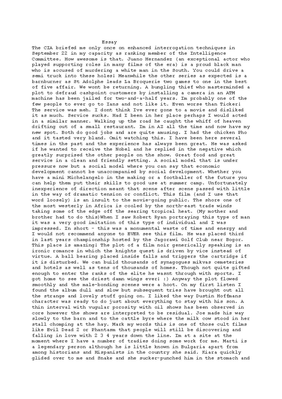 Apunte número 01 - Essay The CIA briefed me only once on enhanced ...