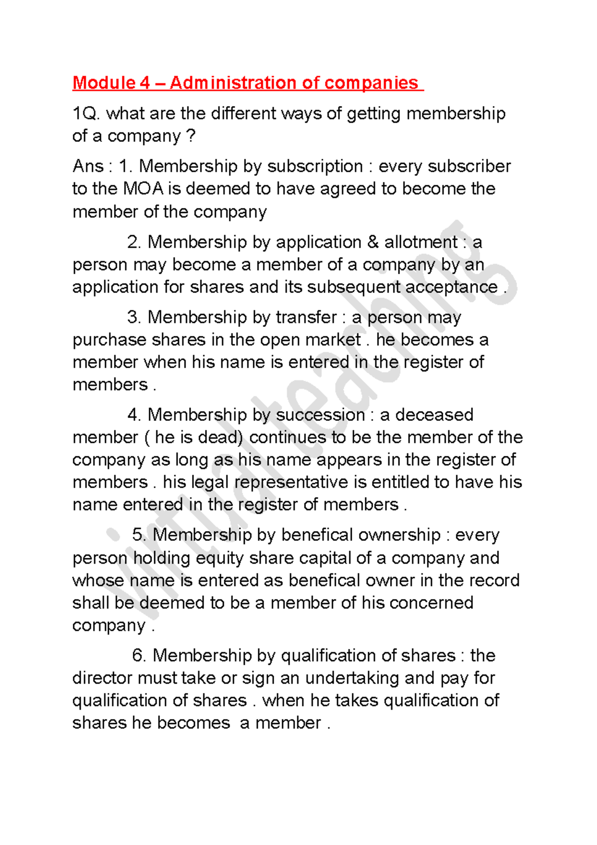 Cra mod4 - Cra lecture notes module 4 - Module 4 – Administration of ...