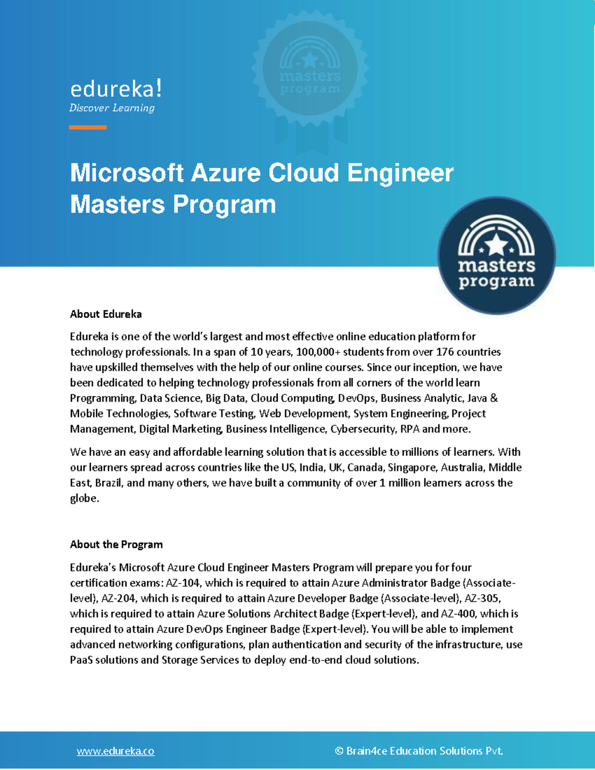 Azure Masters Catalog - Fyvv that you sing iij - edureka! Discover Learning Microsoft Azure ...