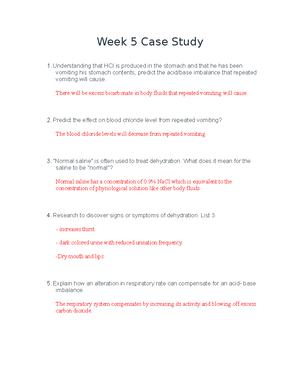 Case study week 4 - nothing - Case study Trace the flow of urine from the collecting duct to the ...