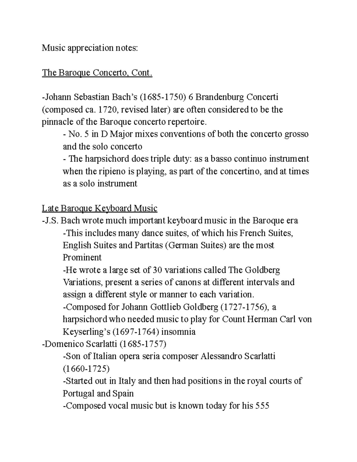 Music app. notes starting 9-29-22 - Music appreciation notes: The ...